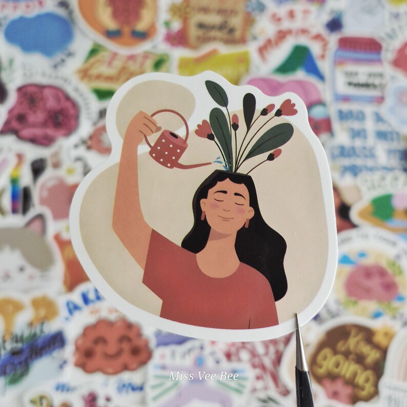 Positive Affirmation Mental Health Stickers: 30pcs Mixed Pack - Gloss ...