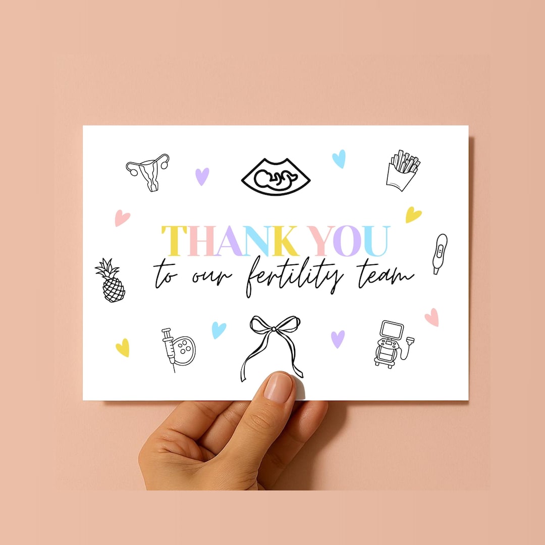 Fertility Team Thank You Card: for OBGYN, Doctor, Nurse, Embryologist ...