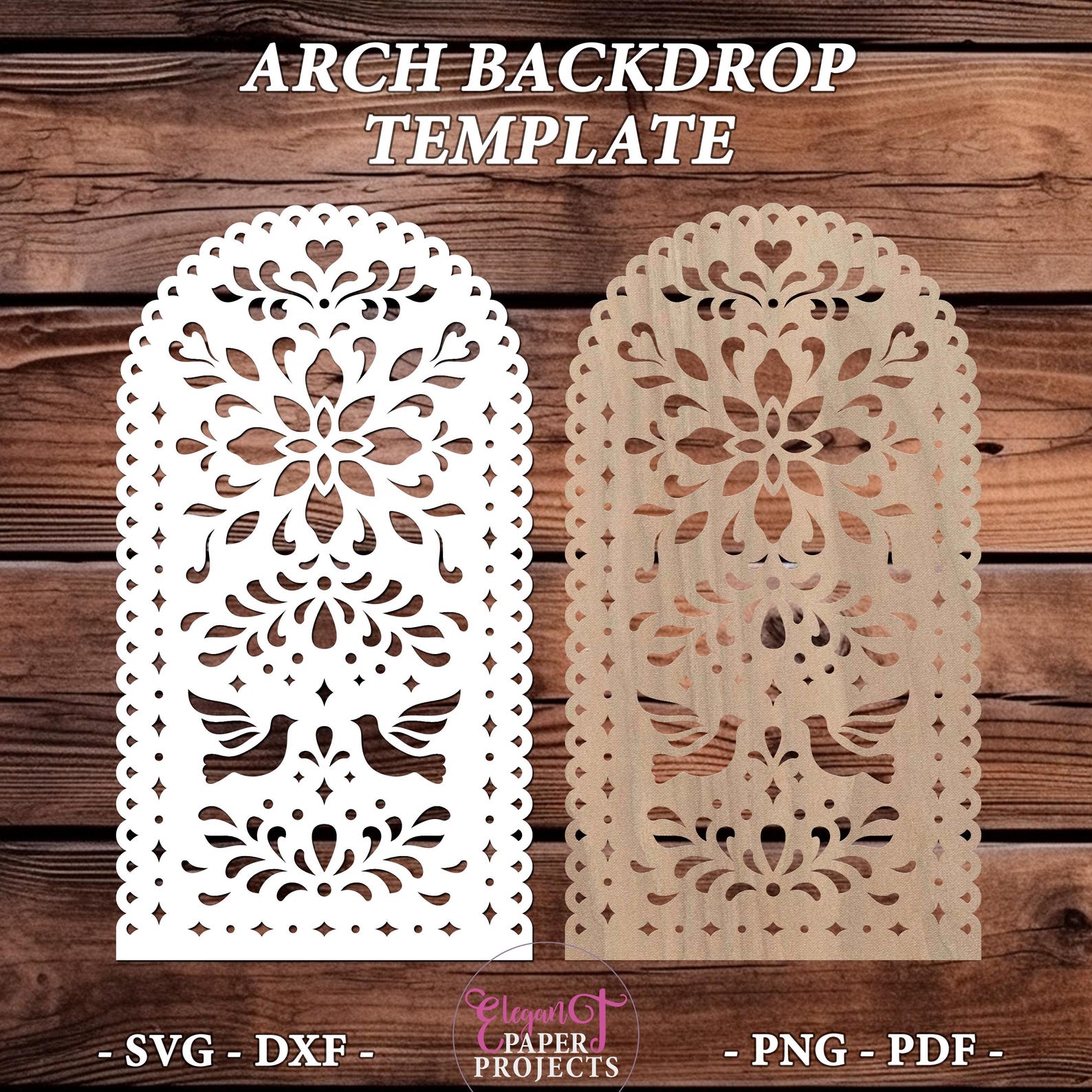 Cielito Lindo Wedding Arch Backdrop Template: DIY Printable Design (PDF ...