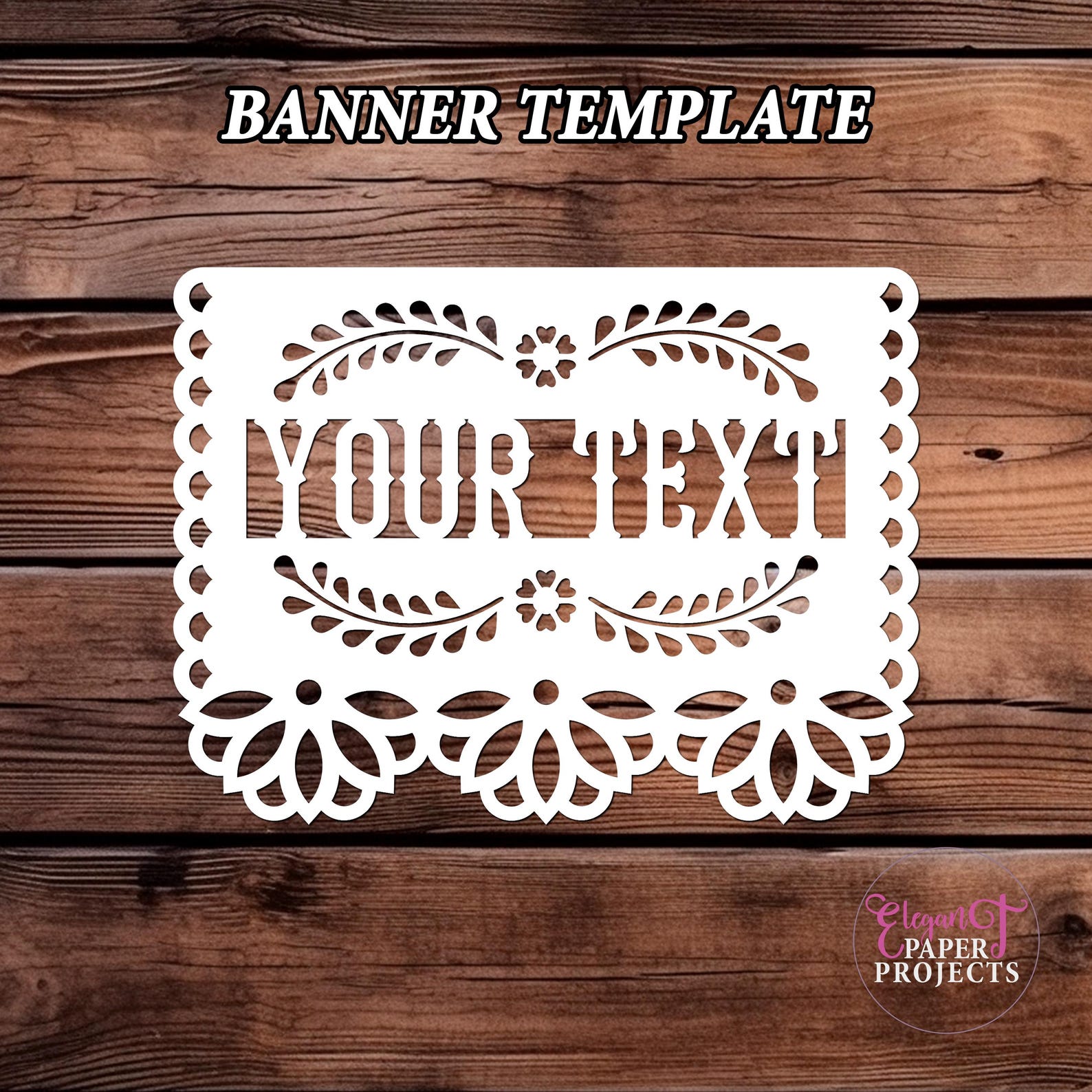 Personalized Papel Picado Banner SVG Templates: Party Decor (cut File ...