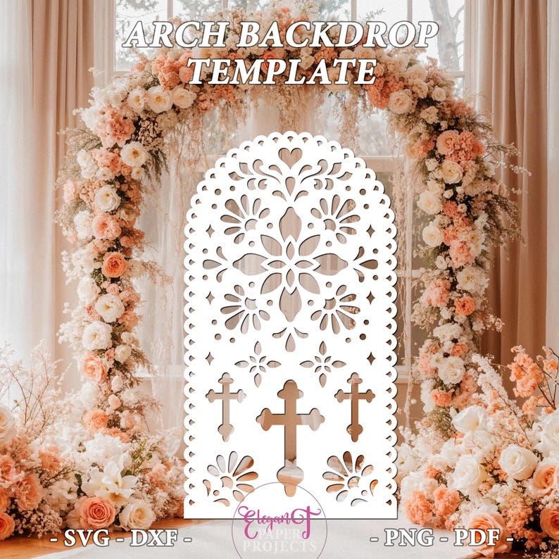 Cielito Lindo Arch Backdrop SVG: Baptism, Baby Shower Decor (digital ...