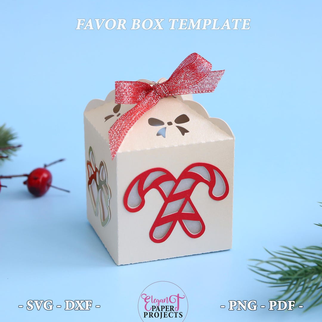 Christmas Favor Box Template: DIY Gift Box (digital Download) - Etsy