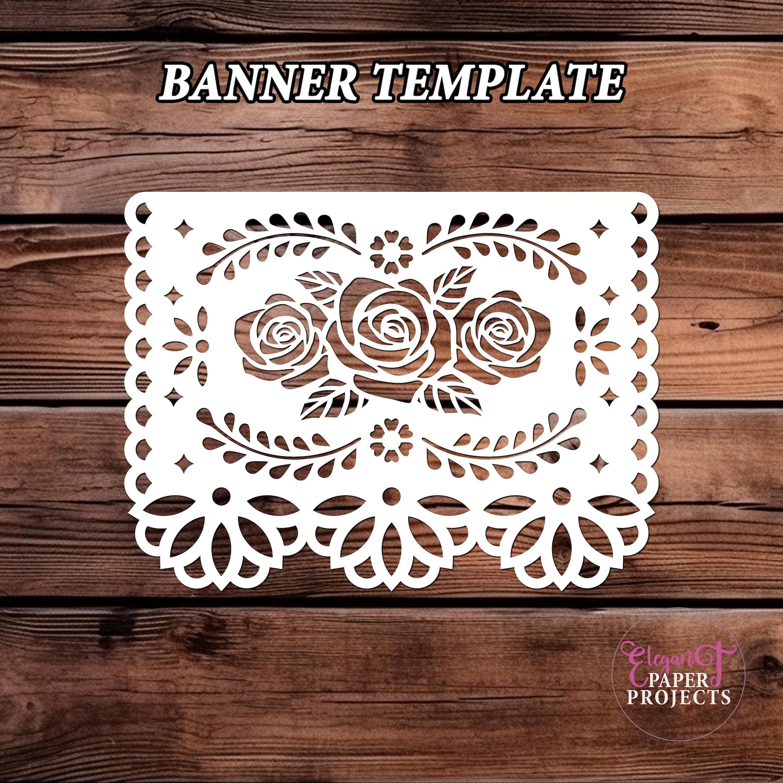 Personalized Papel Picado Banner SVG Templates: Party Decor (cut File ...