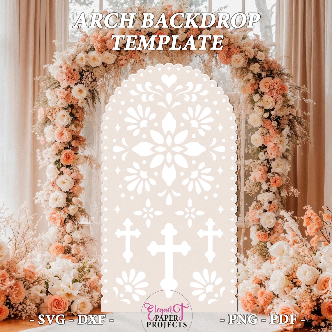 Cielito Lindo Arch Backdrop SVG: Baptism, Baby Shower Decor (digital ...