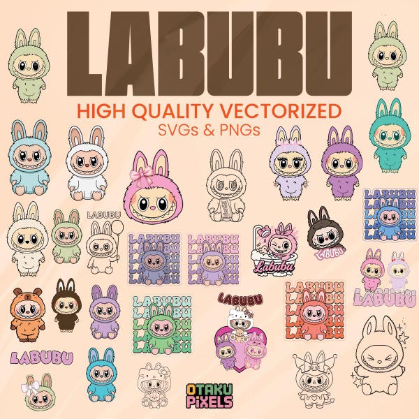 Labubu papercraft printable - Etsy Polska
