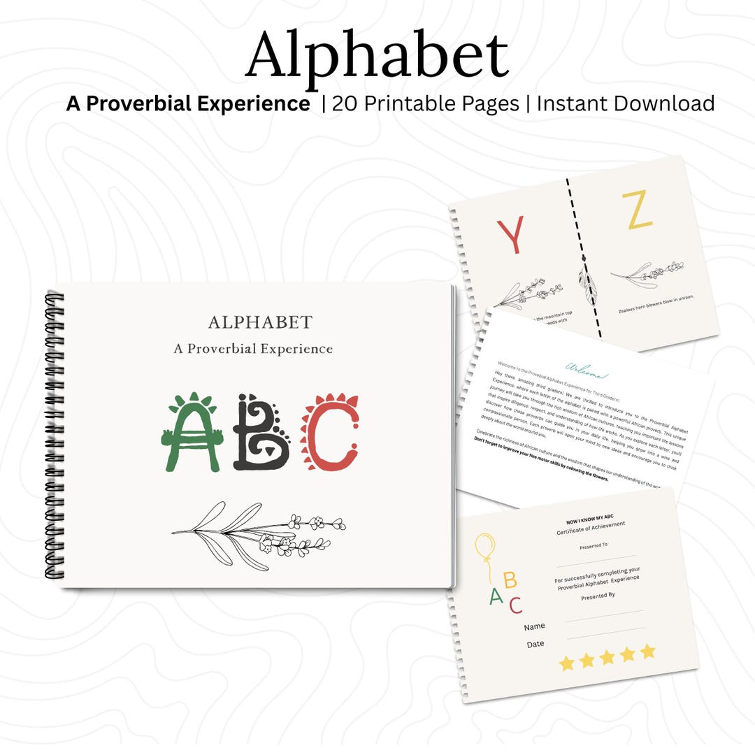 Motivational ABC Cards | Printable Alphabet for Kids | Positive Words ...