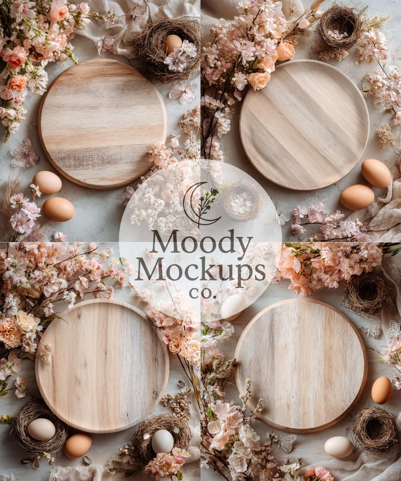 Pastel Spring Easter Mockup Bundle | 12 Soft Floral Flat Lay Mockups ...