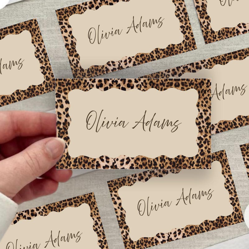 Leopard Print Name Signs - Etsy