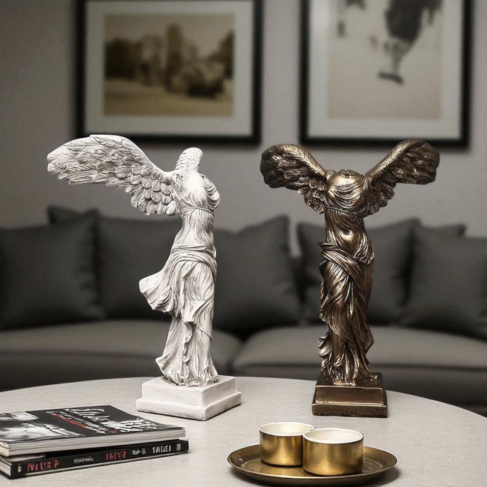 Winged Victory Goddess Statue – Greek Resin Sculpture for Office Desk ...