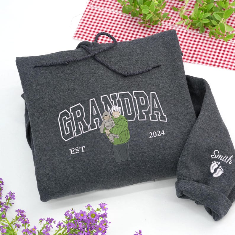 Custom Embroidered Sweatshirt for Auntie or Grandma - Titi Portrait ...