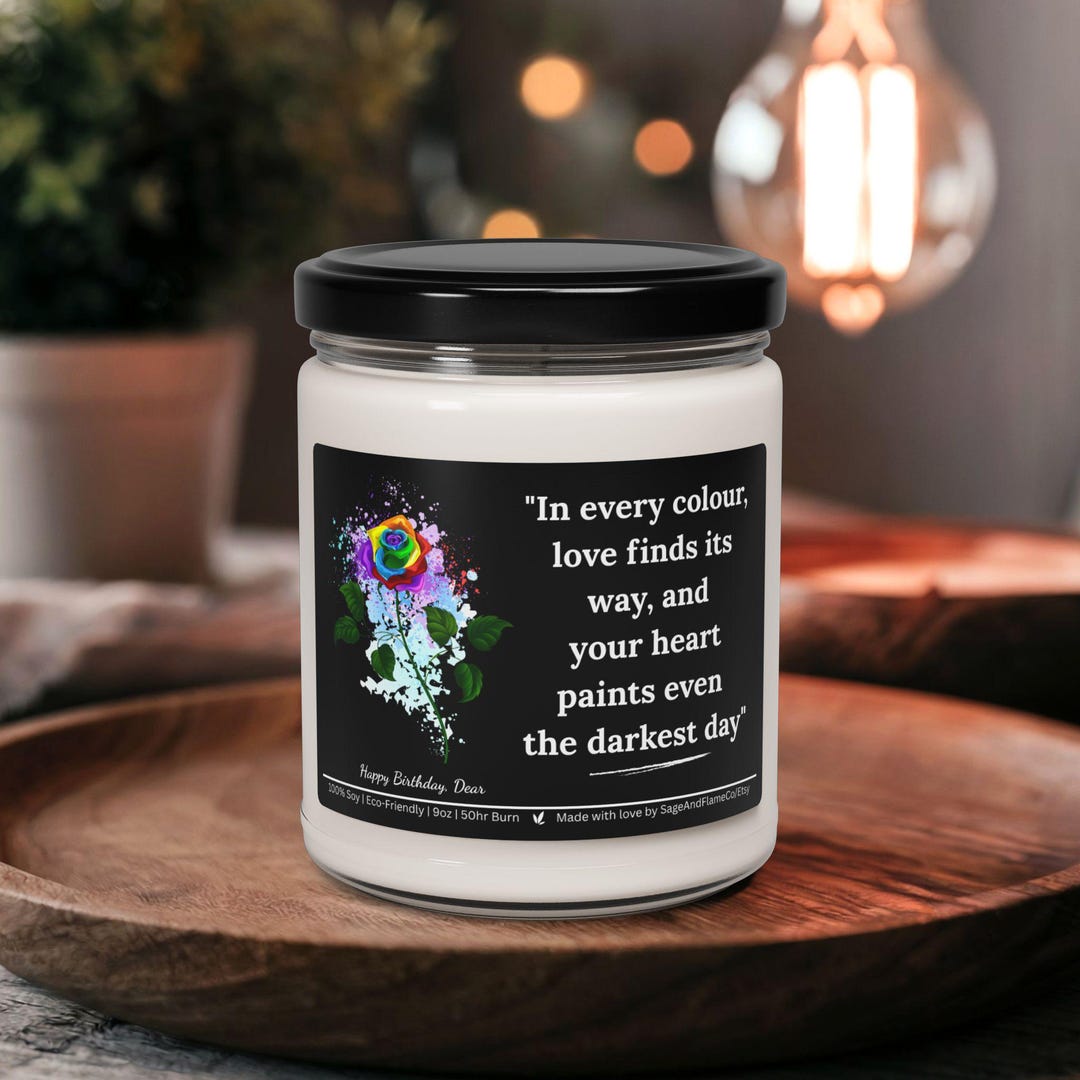 LGBTQ+ Pride Candle Gift - "in Every Colour Love Finds Its Way ...