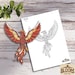 Phoenix Stained Glass Pattern: DIY Home Decor (PDF & PNG Files) - Etsy