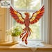 Phoenix Stained Glass Pattern: DIY Home Decor (PDF & PNG Files) - Etsy