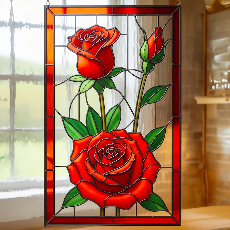 Rose Window Stained Glass Pattern - Etsy