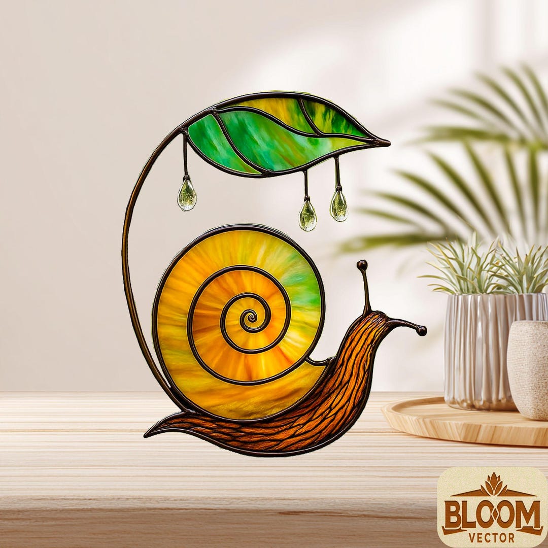 Snail Stained Glass Pattern: DIY Home Decor (PDF Pattern, PNG Files) - Etsy