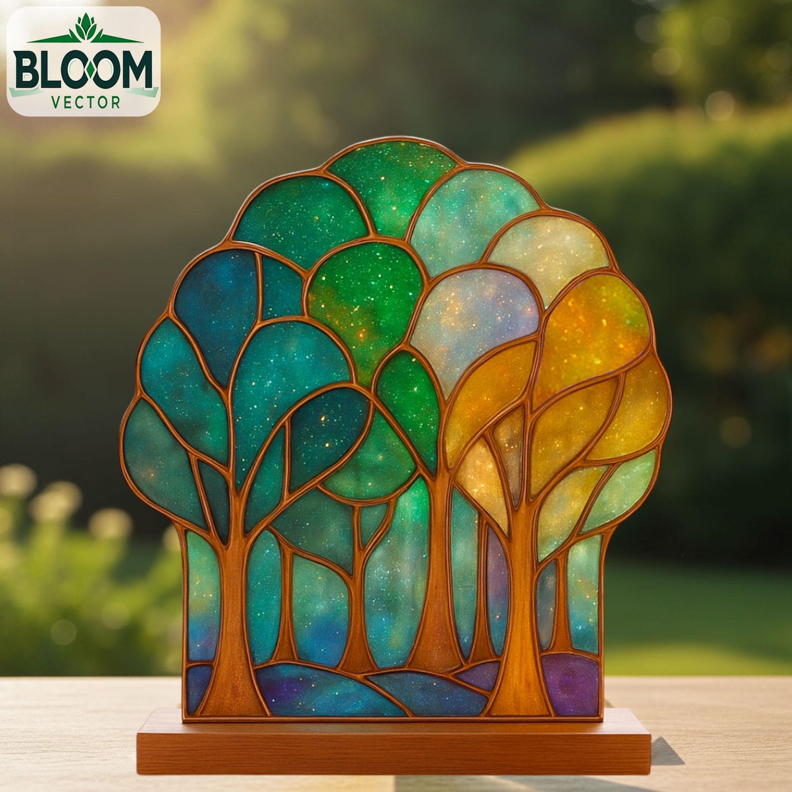 Enchanted Forest Stained Glass Pattern: DIY Home Decor (PDF Pattern ...
