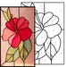 Hibiscus Flower Stained Glass Pattern: DIY Home Decor (PDF & PNG Files ...
