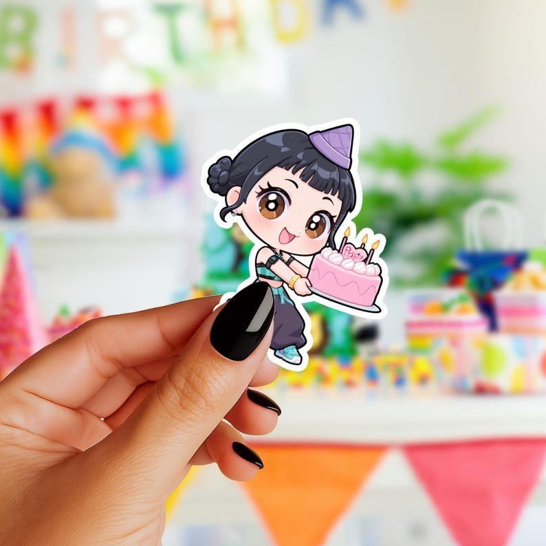 Kit de pegatinas de descarga digital Huntrix Party Kpop Demon Hunters ...