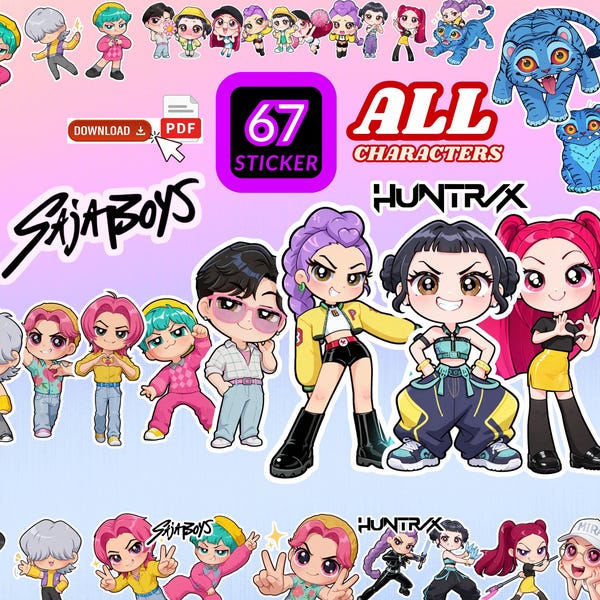 Huntrix Characters Png - Etsy