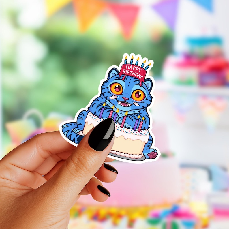 Derpy Tiger Party Stickers | Kpop Demon Hunters, Birthday (digital ...