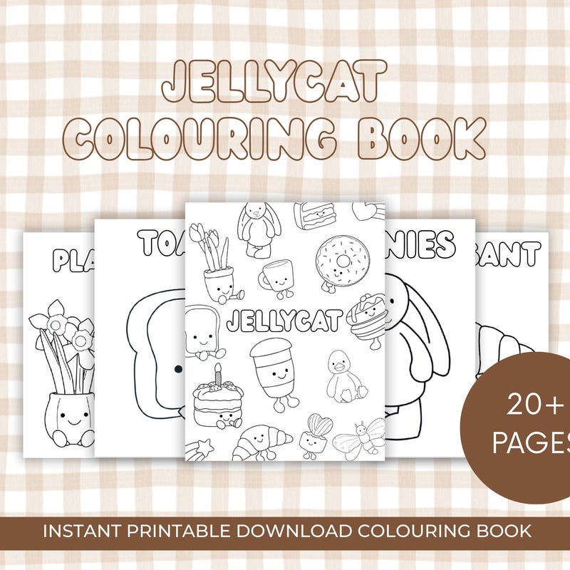 Jellycat Colouring Book - Etsy UK