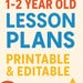 1-2 Year Old Lesson Plans for Daycares: 1 Month Curriculum - Etsy