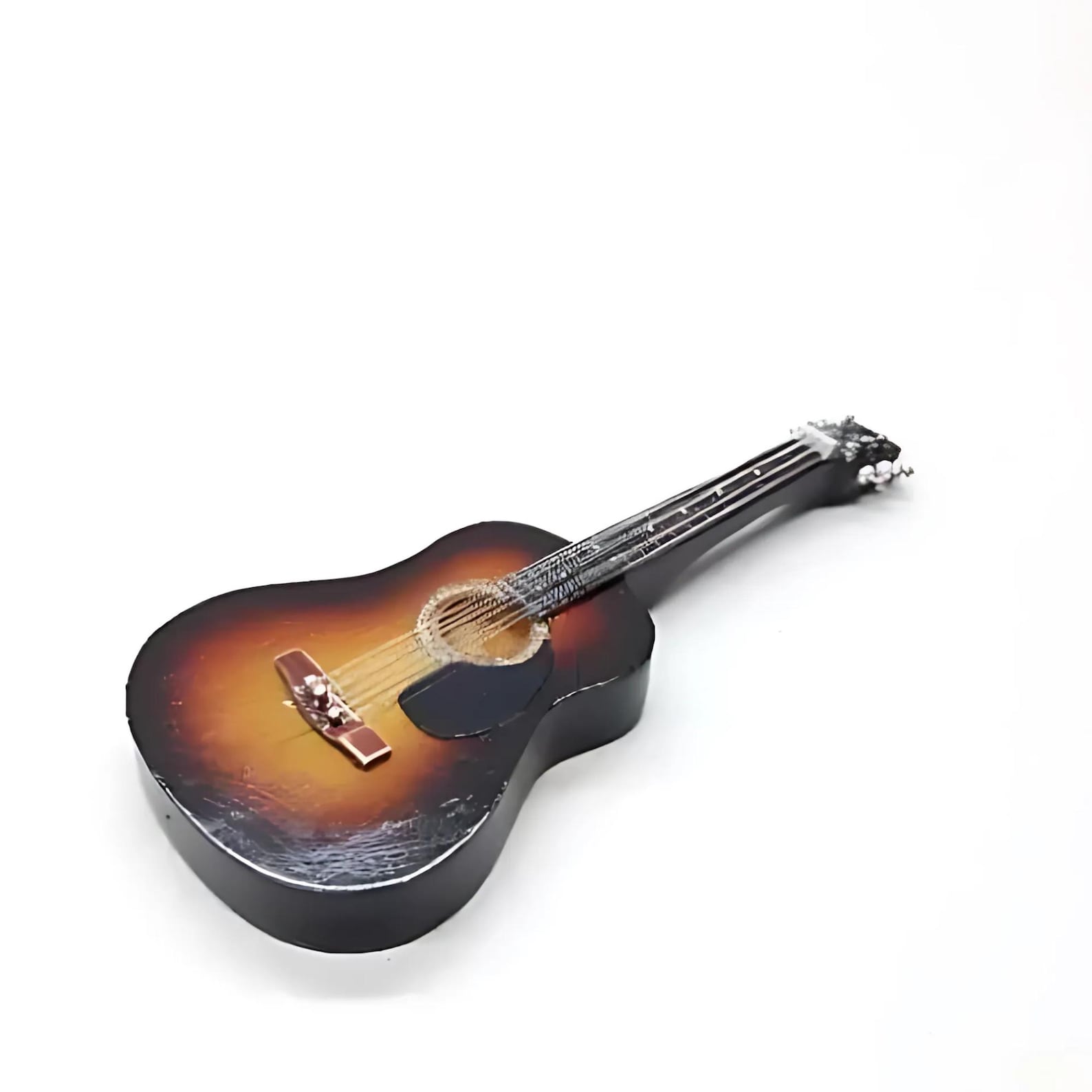 Miniature Acoustic Guitar Sunburst Day6 1:12 Scale – Handmade Wooden ...