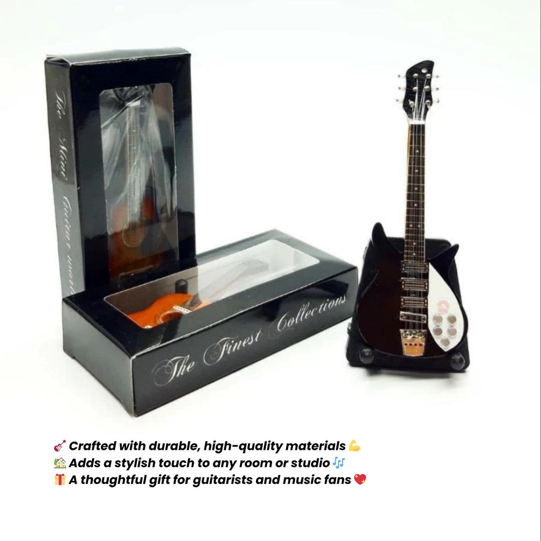 Handmade Mini Guitar With Classic Shape 1:12 Scale for Music Scene ...