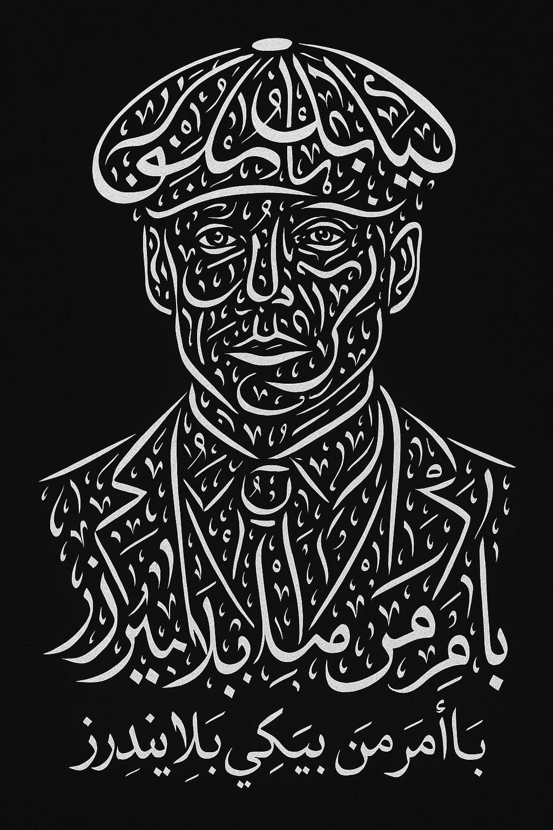 Peaky Blinders Arabic Calligraphy Wall Art – Thomas Shelby Portrait ...