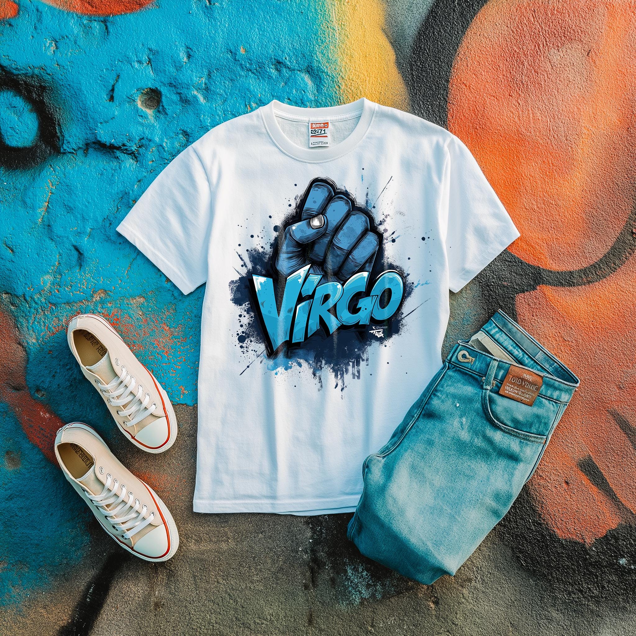 10 Virgo Graffiti PNG Bundle: Urban Zodiac Sublimation Clipart ...