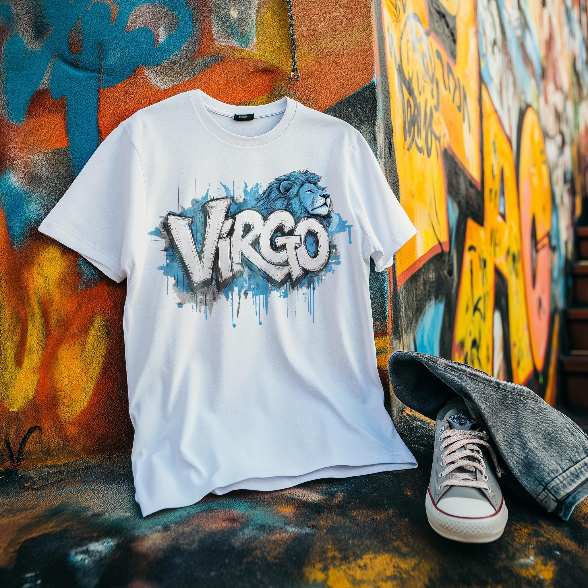 10 Virgo Graffiti PNG Bundle: Urban Zodiac Sublimation Clipart ...