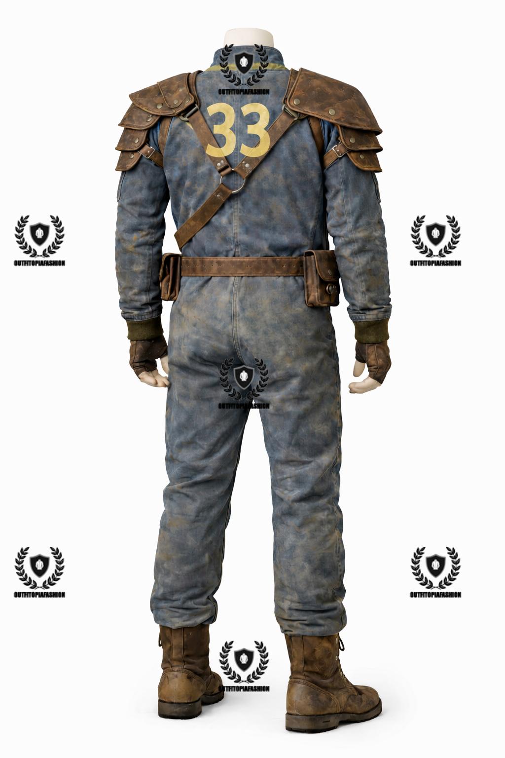 Fallout 4 Inspired Vault Survivor Suit – Cotton Jumpsuit With Leather ...