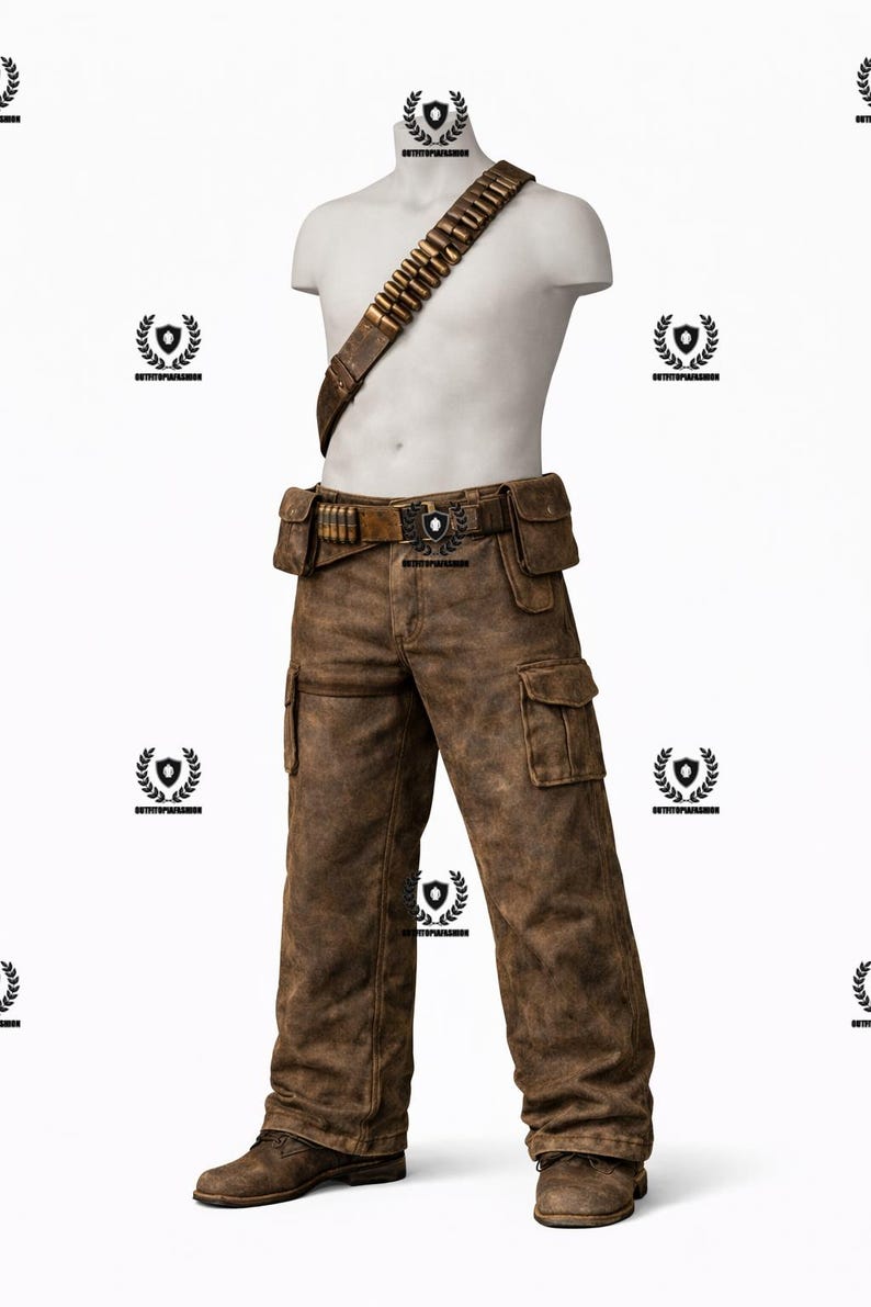 Fallout NCR Ranger Inspired Long Coat Set With Bandolier & Pants - Etsy