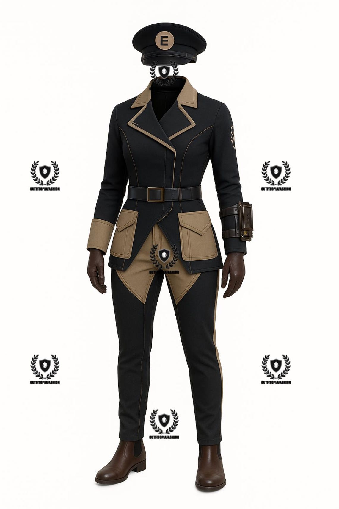 Fallout 76 Commander Officer Suit – Women’s Two-tone Uniform Inspired ...