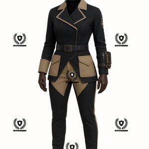 Fallout 76 Commander Officer Suit – Women’s Two-tone Uniform Inspired ...
