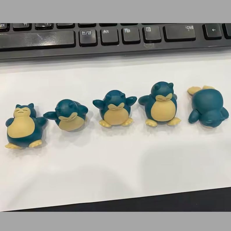 Snorlax Mini Figures, Cute Cartoon Figures, Cake Decorations Ornaments ...