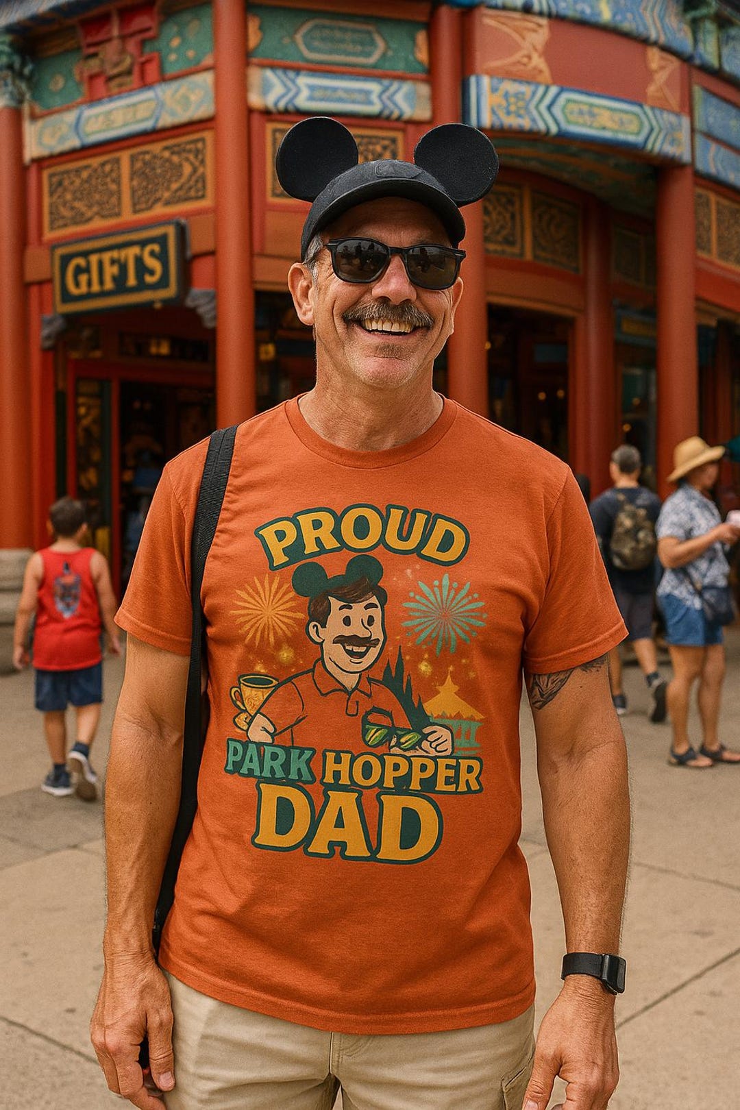 Proud Park Hopper Dad Shirt – Funny Theme Park Tee for Disney-loving ...