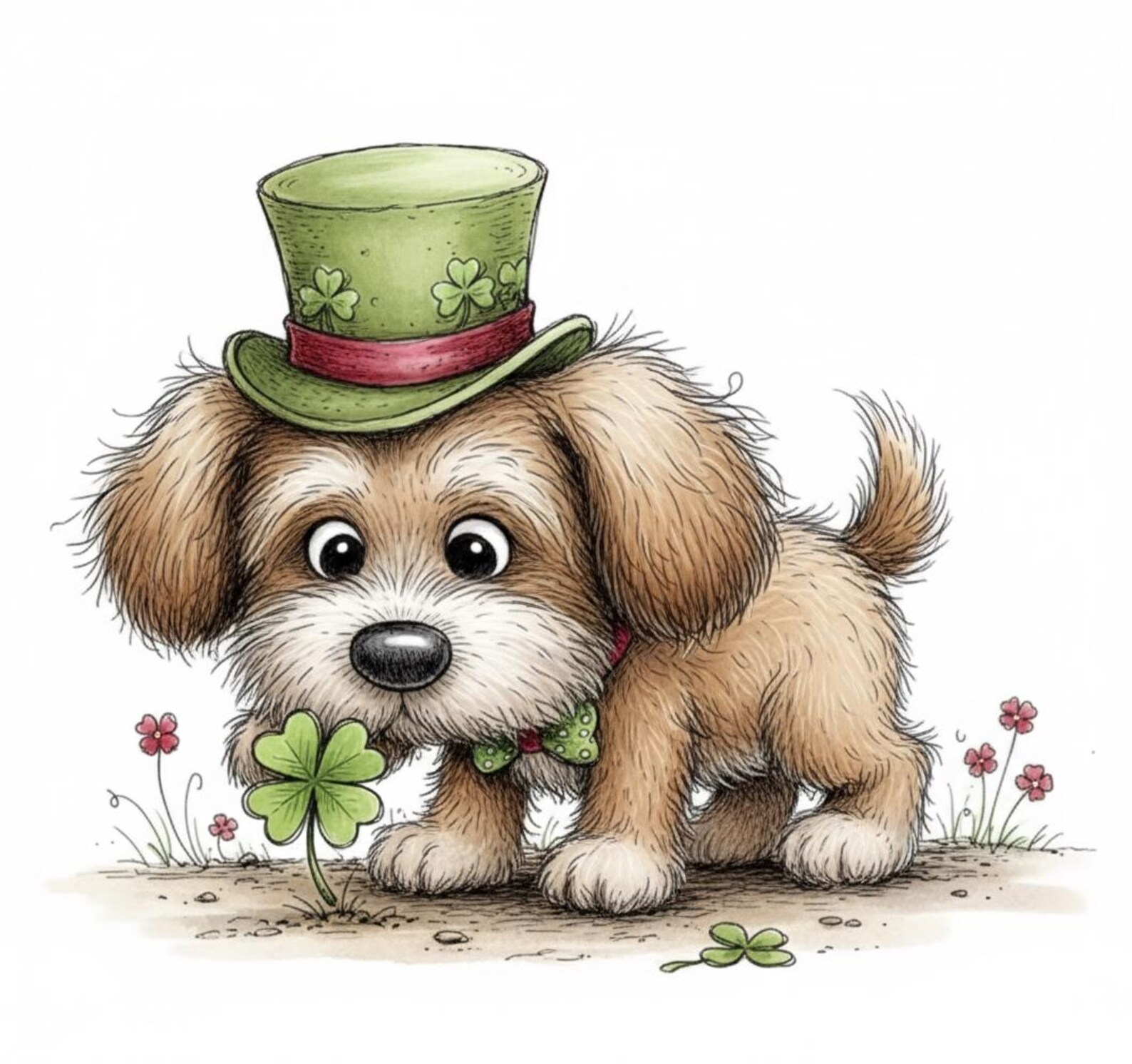 St. Patrick's Day Dog Clipart – 40 Whimsical Irish Graphics (digital ...