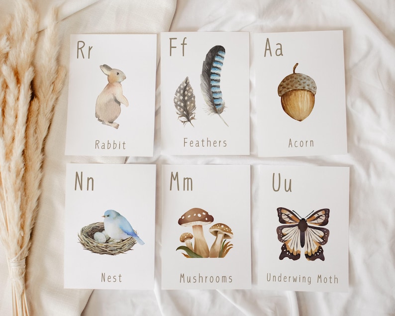 Woodland Alphabet Flash Cards – Printable ABC Cards With Forest ...