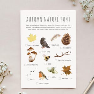 Autumn Scavenger Hunt for Kids – Printable Fall Nature Activity, A4 PDF ...
