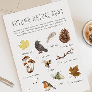 Autumn Scavenger Hunt for Kids – Printable Fall Nature Activity, A4 PDF ...