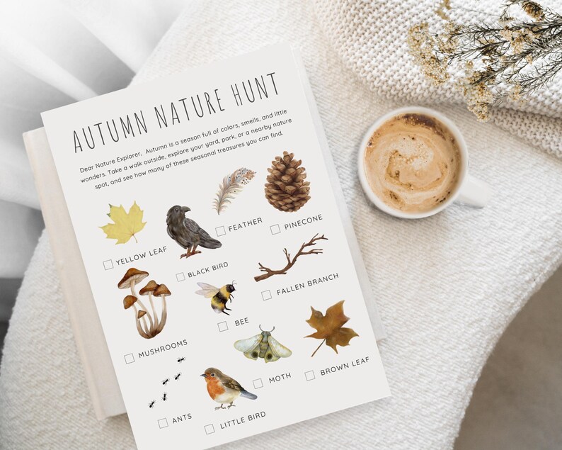 Autumn Scavenger Hunt for Kids – Printable Fall Nature Activity, A4 PDF ...