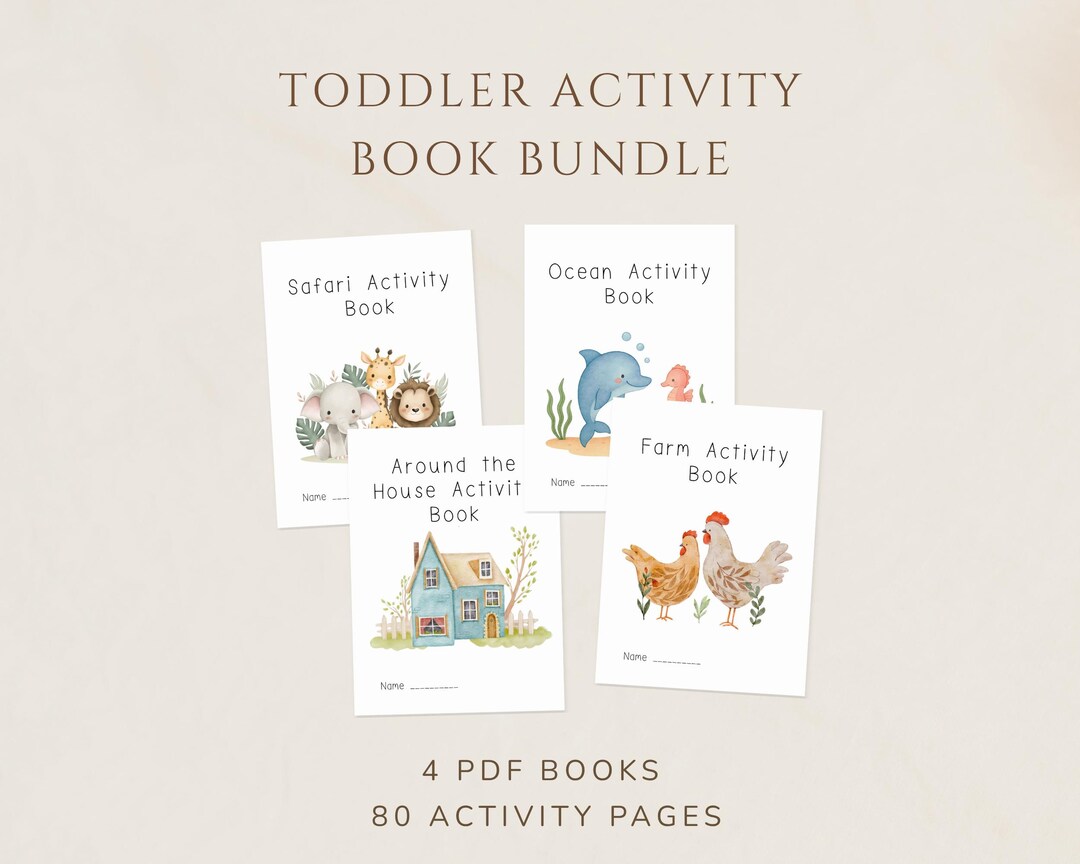 Toddler Activity Book Bundle | Printable Busy Book PDF - Quiet Time ...