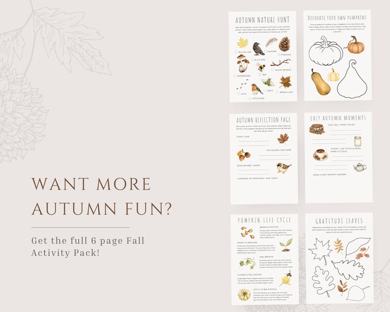 Autumn Scavenger Hunt for Kids – Printable Fall Nature Activity, A4 PDF ...