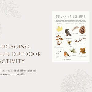 Autumn Scavenger Hunt for Kids – Printable Fall Nature Activity, A4 PDF ...