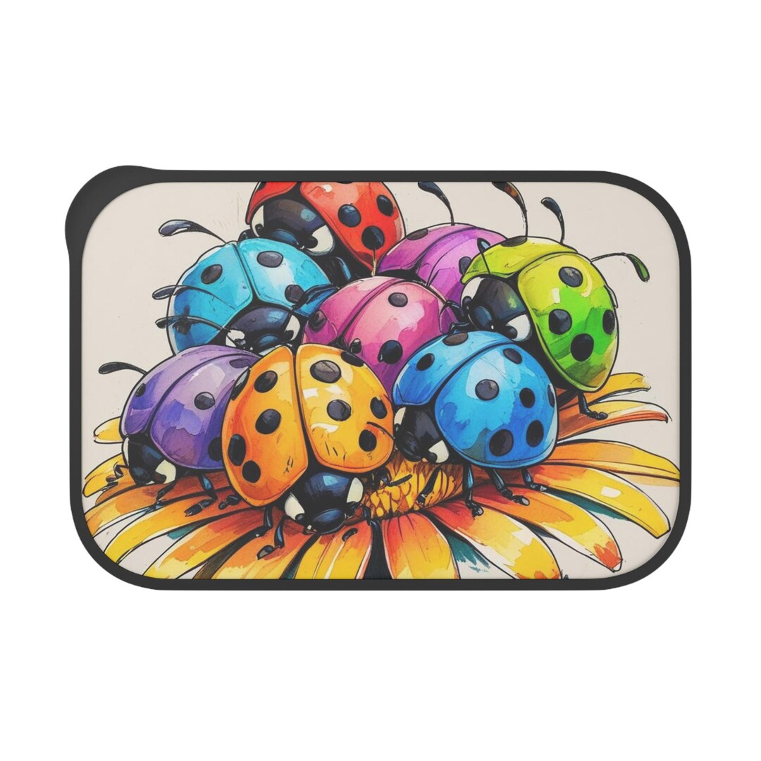 Colorful Ladybug Bento Box for Kids, Lunchbox, Meal Prep Container ...