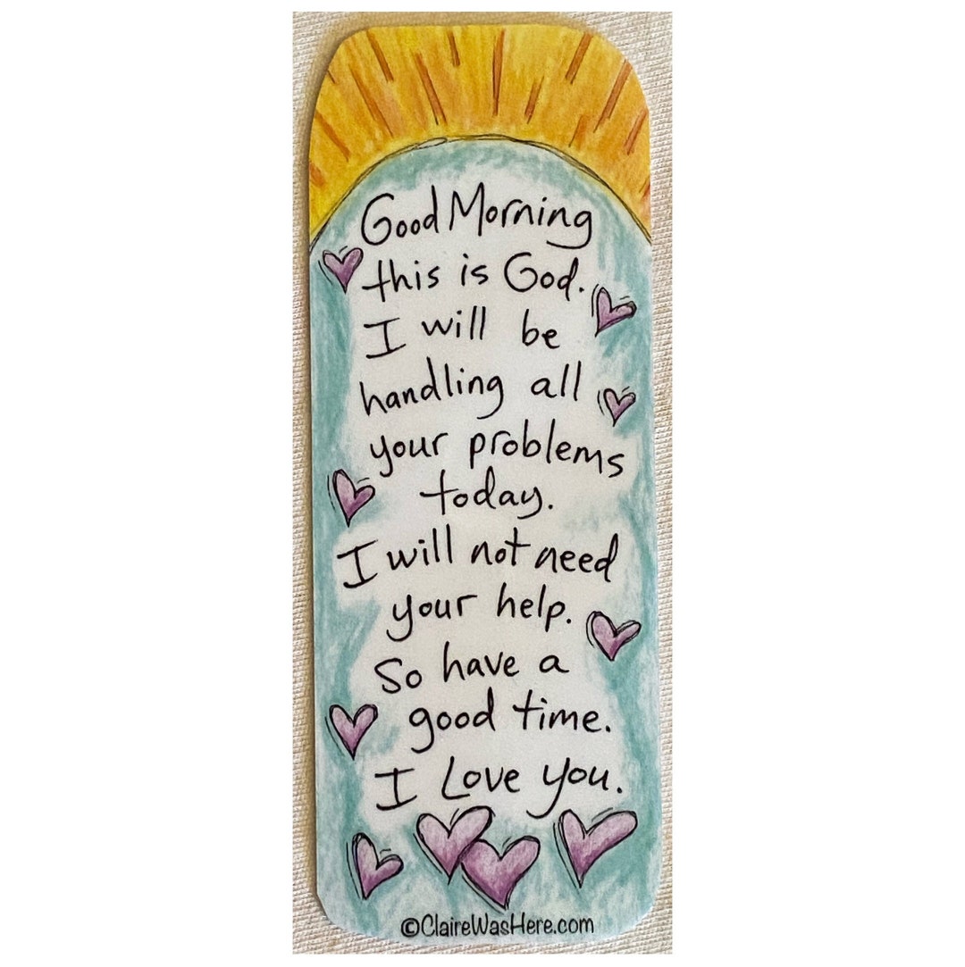 Bookmark Good Morning This is God - Etsy