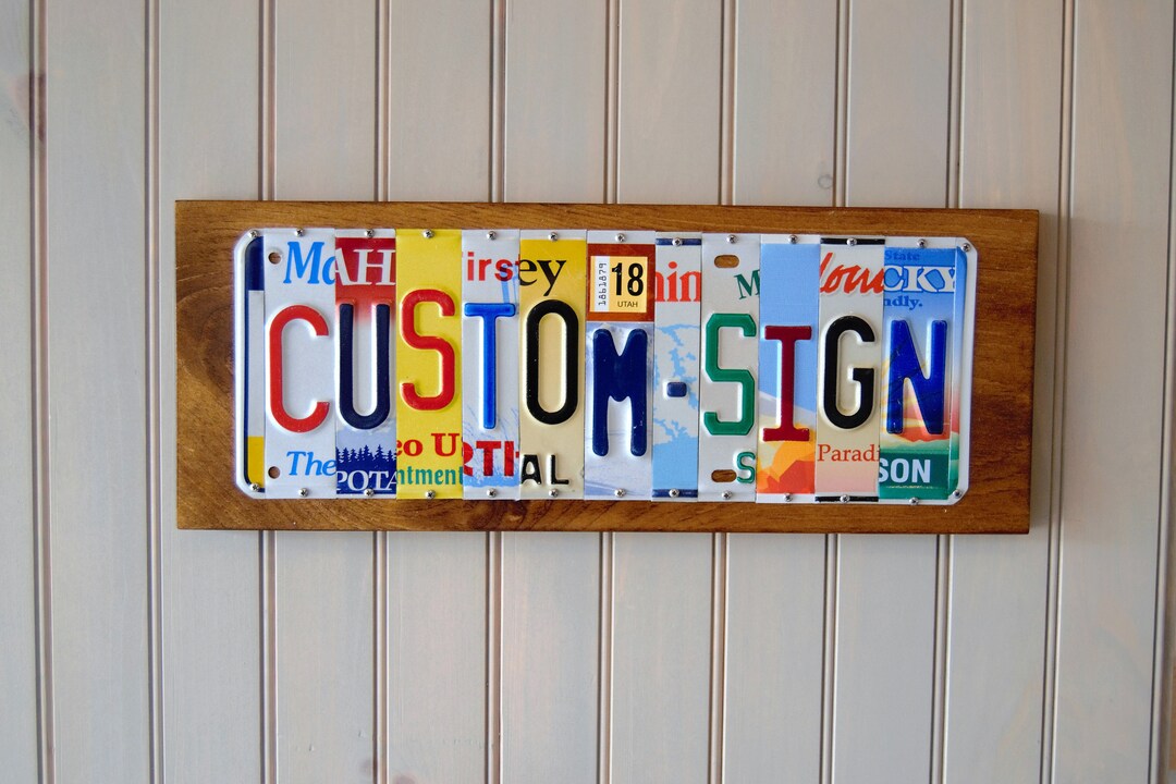 Custom License Plate Sign Personalized Gift for Any Occasion/ - Etsy
