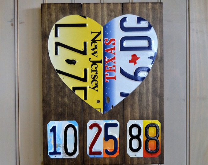 Personalized Any Year Anniversary License Plate Sign Choose Your States ...