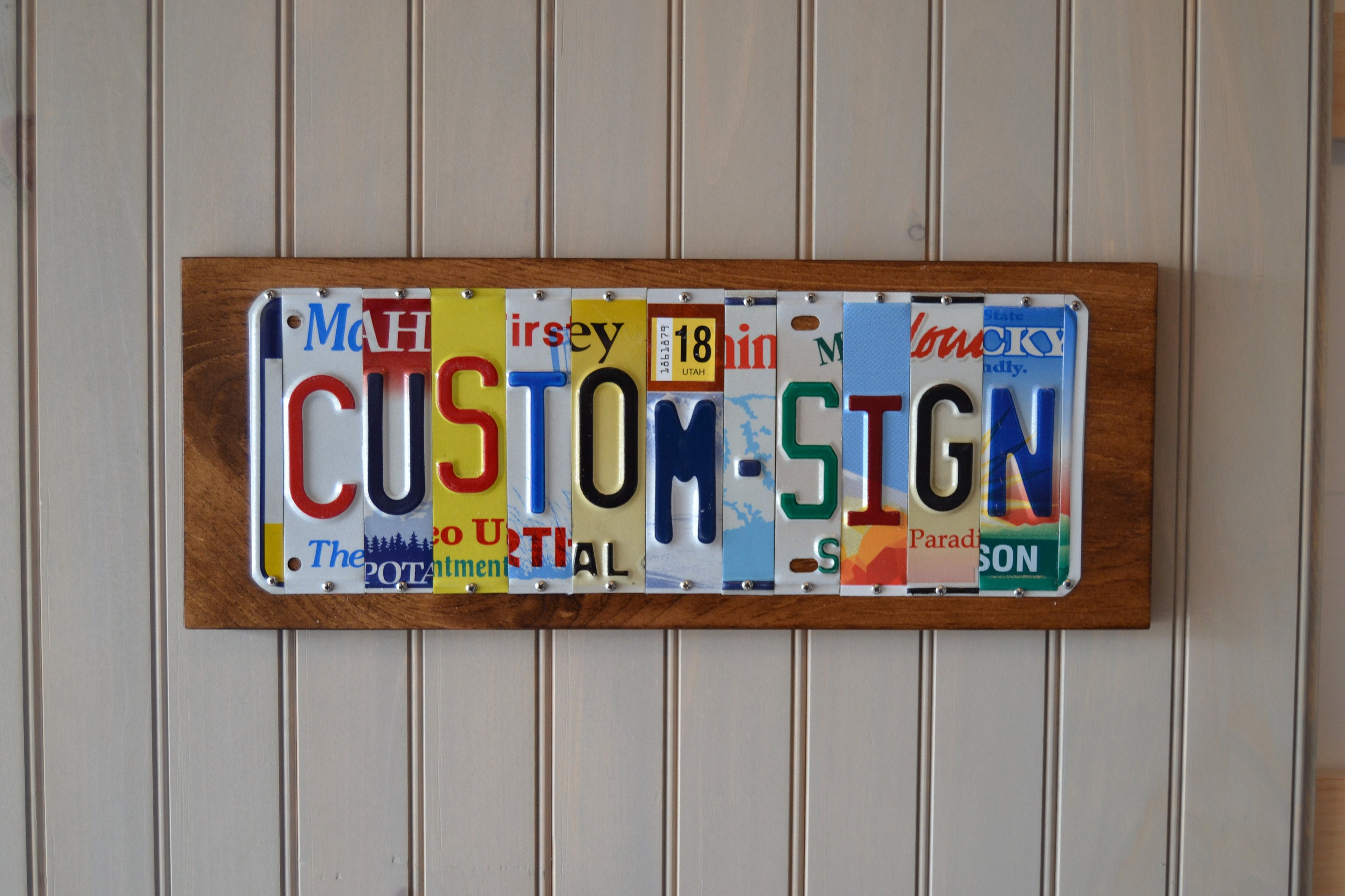 Custom License plate sign kids name favorite car family name 3 - Etsy 日本